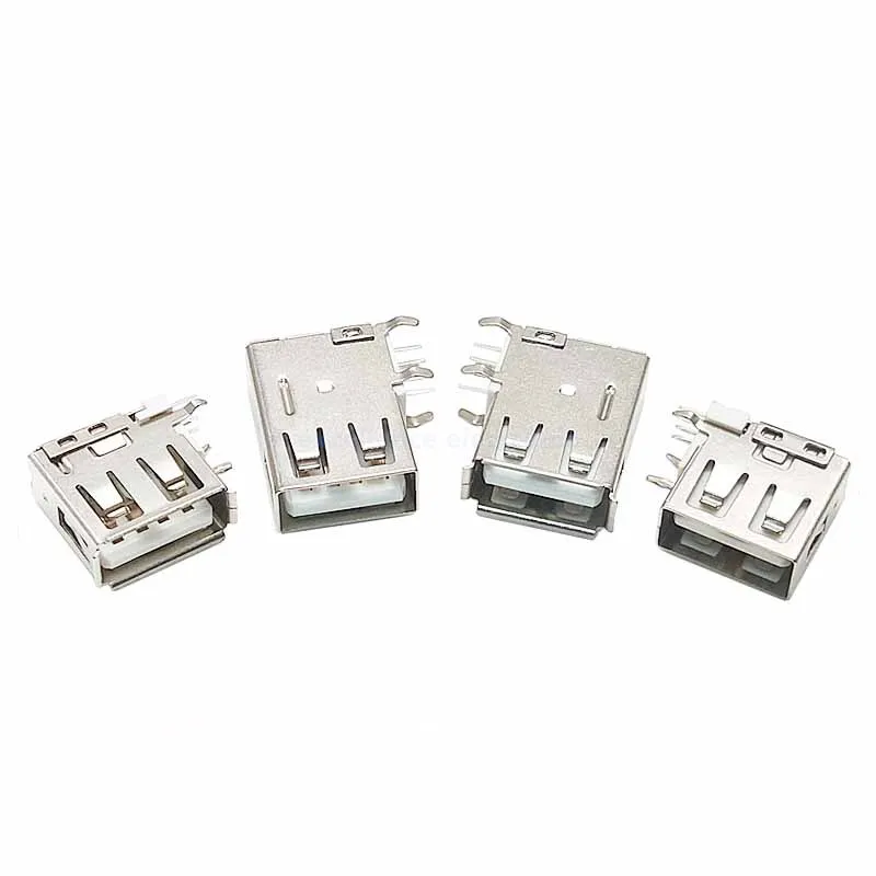 10pcs-USB-2-0-A-Female-PCB-Mount-Socket-Connector-USB-Vertical-Side ...