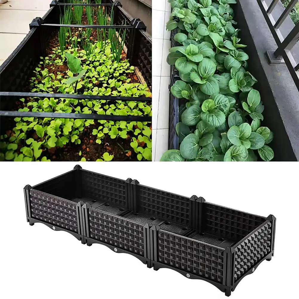 Raised-Planter-Grow-Box-Rectangular-Flowerpot-Elevated-Garden-Bed ...