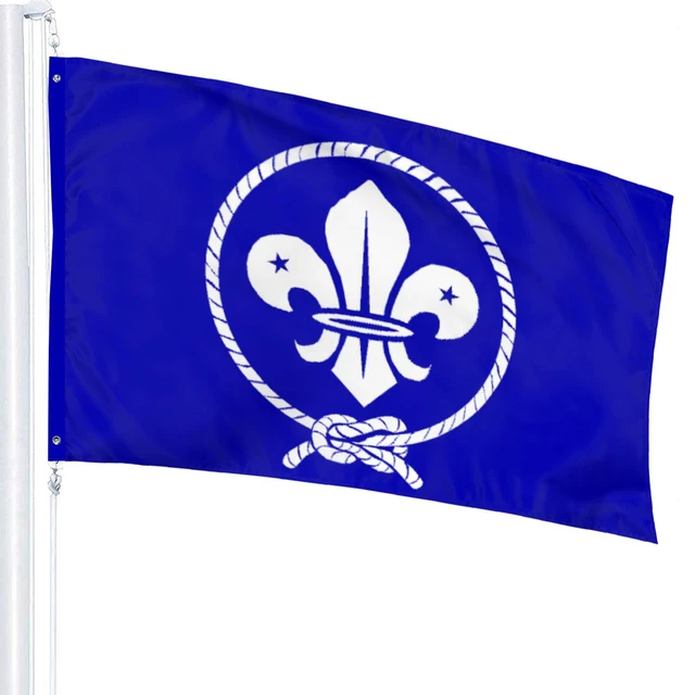 World Scout Crest Badge Wood