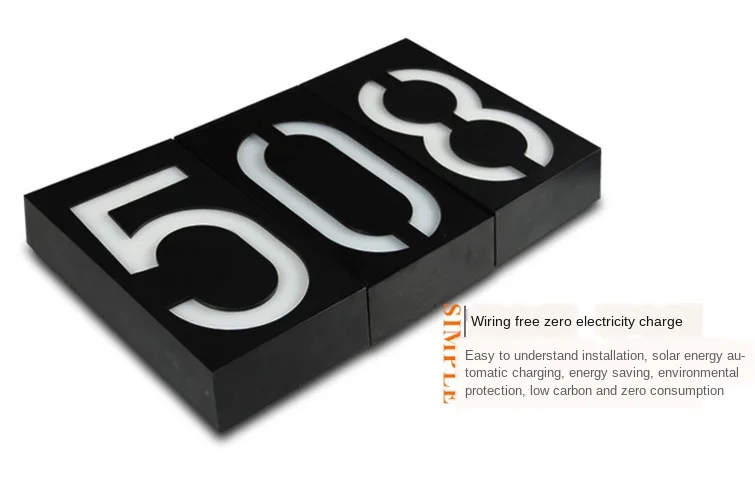 House-Number-Doorplate-Digital-Solar-Light-LED-Door-Number-Address ...