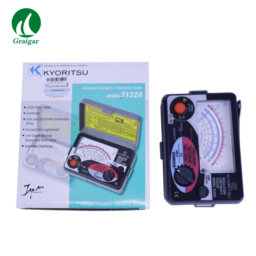 Kyoritsu3132A Analogue Insulation Continuity Tester Test , 47% OFF