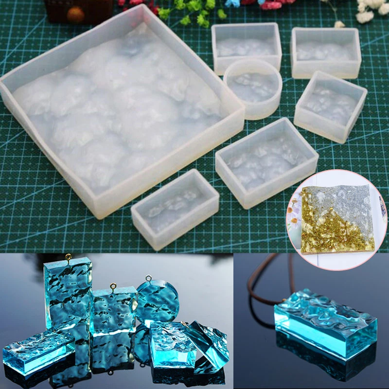 1PC Water Ripple Pendant Silicone Mold Resin Silicone Mould Handmade ...