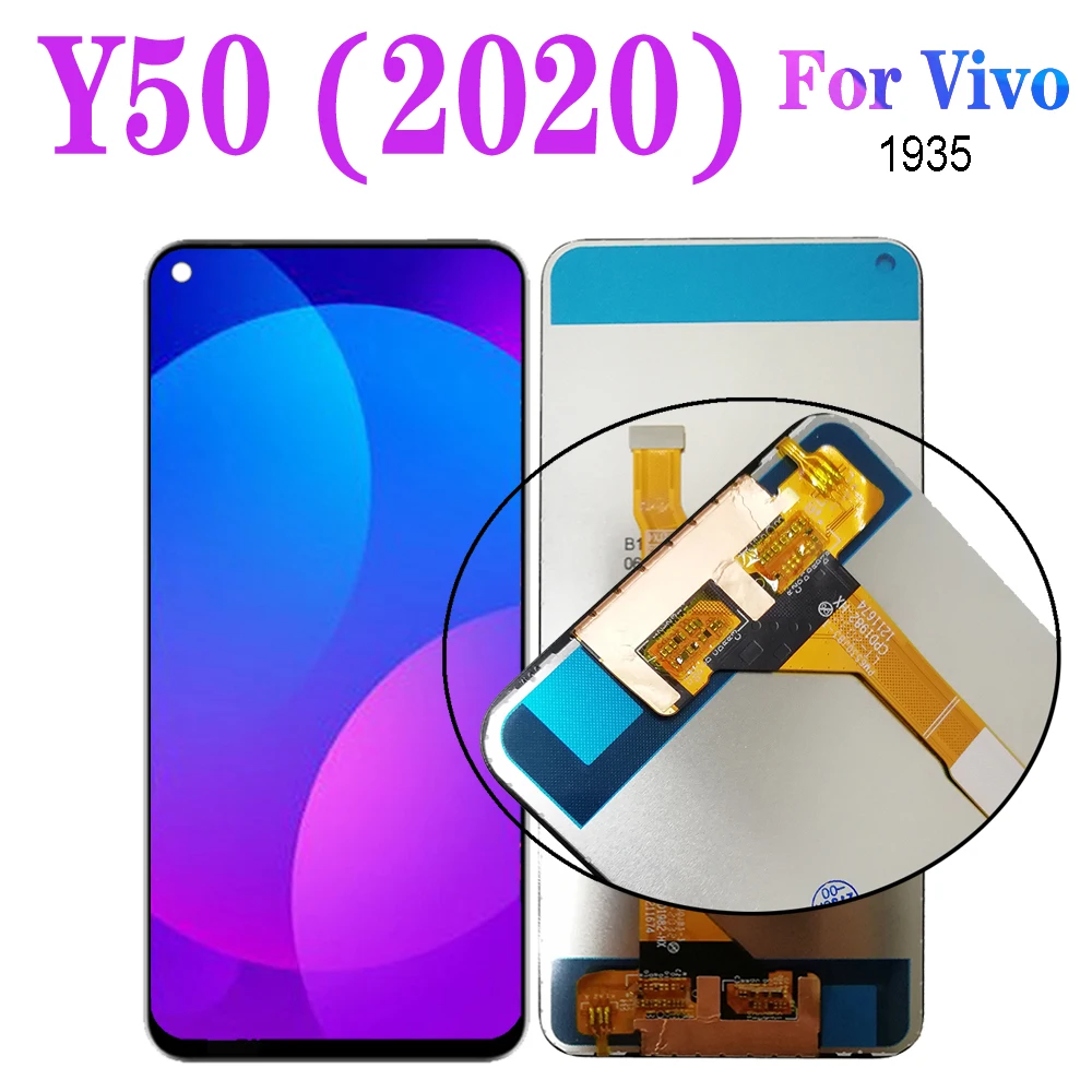 6.53" Y50 LCD For BBK Vivo Y50 2020 Display Screen Touch Panel ...