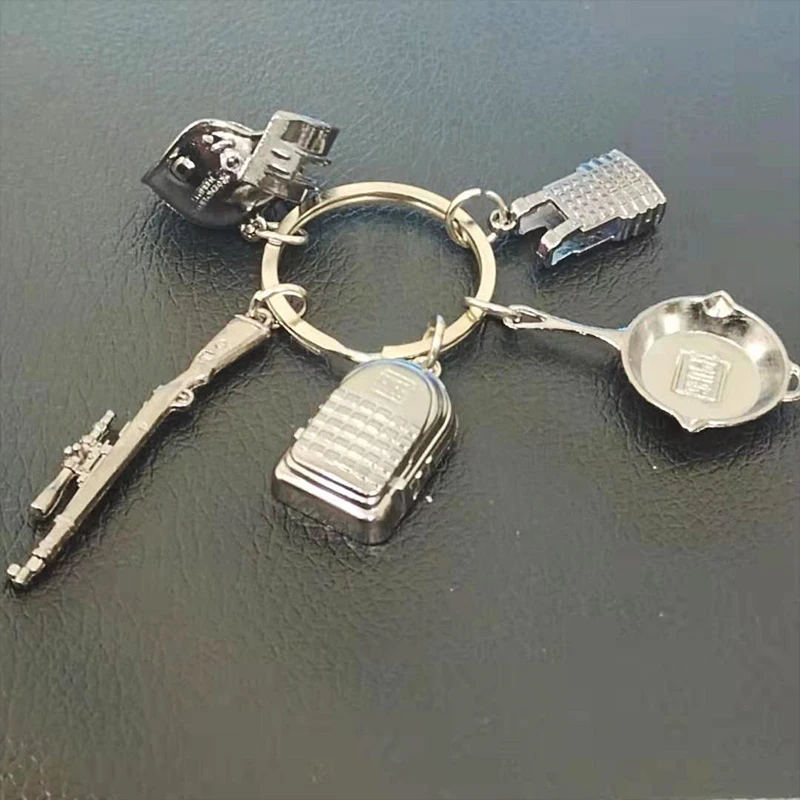 PUBG Keychain Cosplay Prop Saucepan Backpack Armor Helmet Pan 98k Flare ...