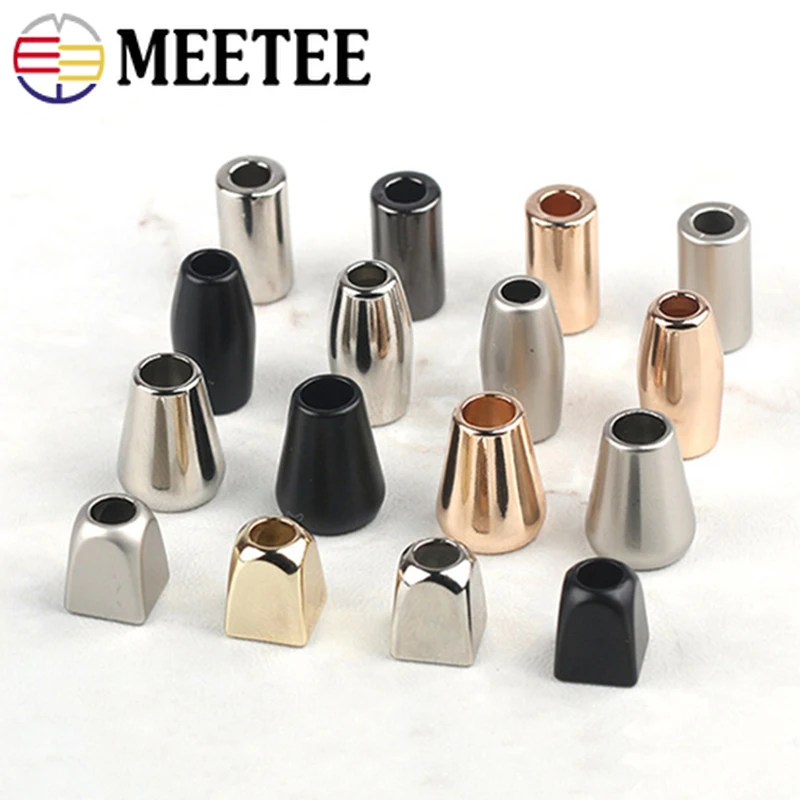 Meetee 20/50pcs Metal Stopper Jacket Drawstring Button Hat Cord Lock ...