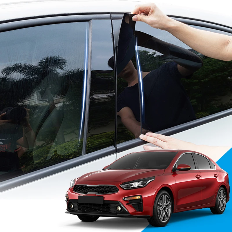 Car Styling PVC Car Window Pillar Trim Sticker Middle BC Column Sticker ...