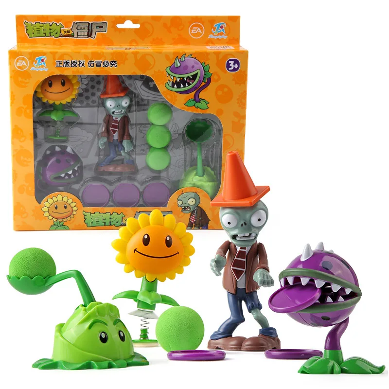Plants vs Zombies 2 Plants Pea Shooting Toy Set Doll Anime Action ...