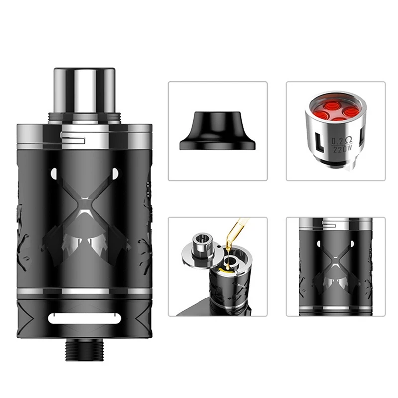 X24 Vape Kit With 4Ml Atomizer Tank Electronic Cigarette 220W Vape Box ...