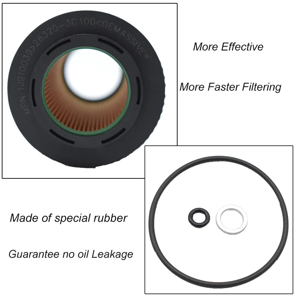 Oil Filter 26320-3C100 For Hyundai Santa Fe CM 2007 2008 2009 3.3L ...