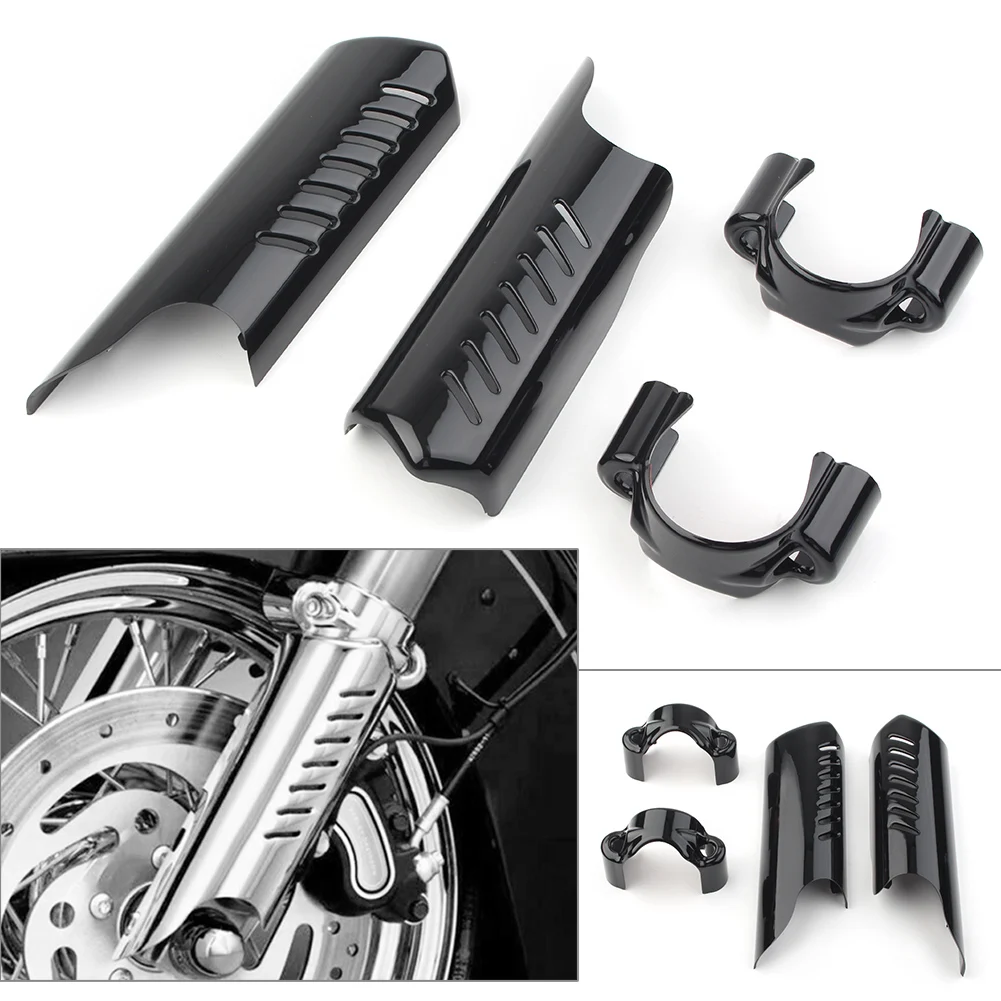 2Pcs-ABS-Motorcycle-Fork-Lower-Leg-Deflectors-Shield-Cover-for-Harley ...