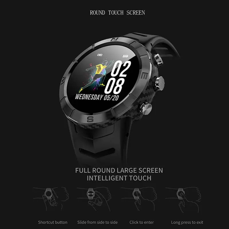 Melanda Colorful Round Touch Screen Sport Smart Watch HRV Detection ...