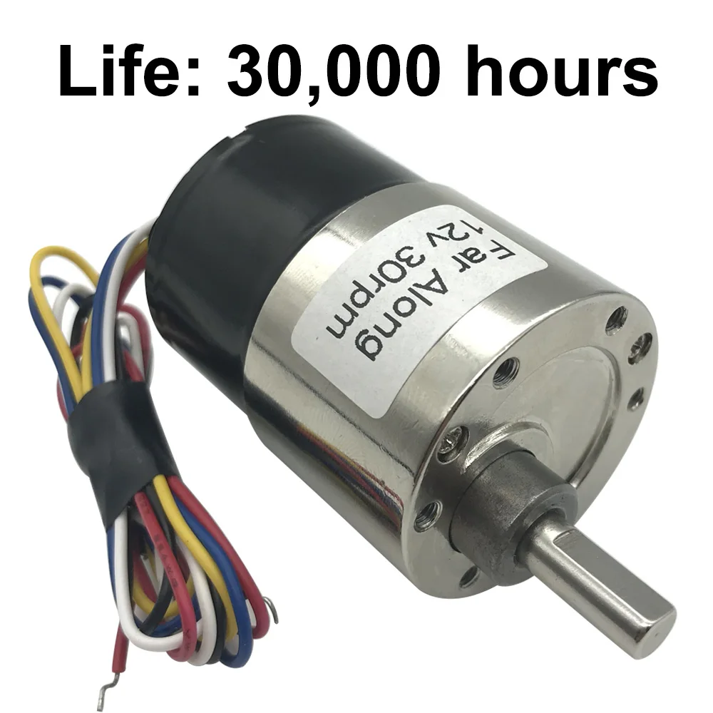 Moteur-engrenages-CC-sans-balais-longue-dur-e-couple-lev-12V-24V-basse ...