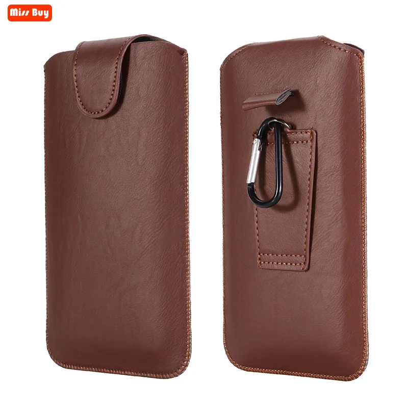 Universal Leather Phone Bag For Iphone 13 12 11 Pro Max 4s 5 Se 6 6s 7 ...