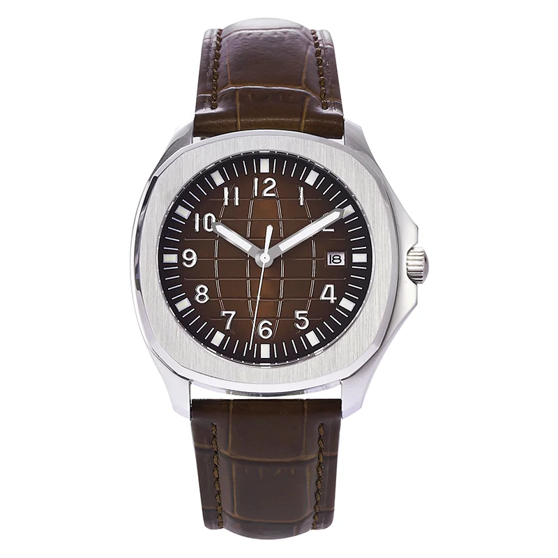 10Bar-39mm-PHYLIDA-Brown-Men-s-luxury-Watch-Custom-Wristwatch-JAPAN ...