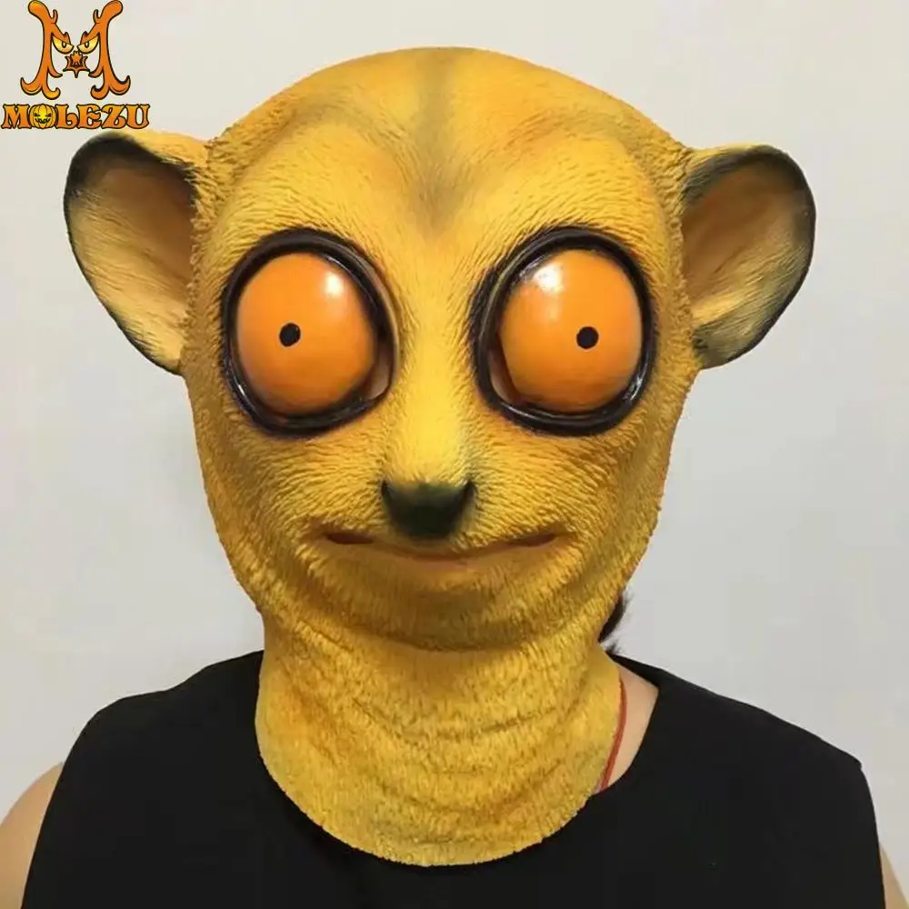 Molezu-Halloween-Cute-Realistic-Bee-Monkey-Latex-Mask-Adult-Full-Face ...