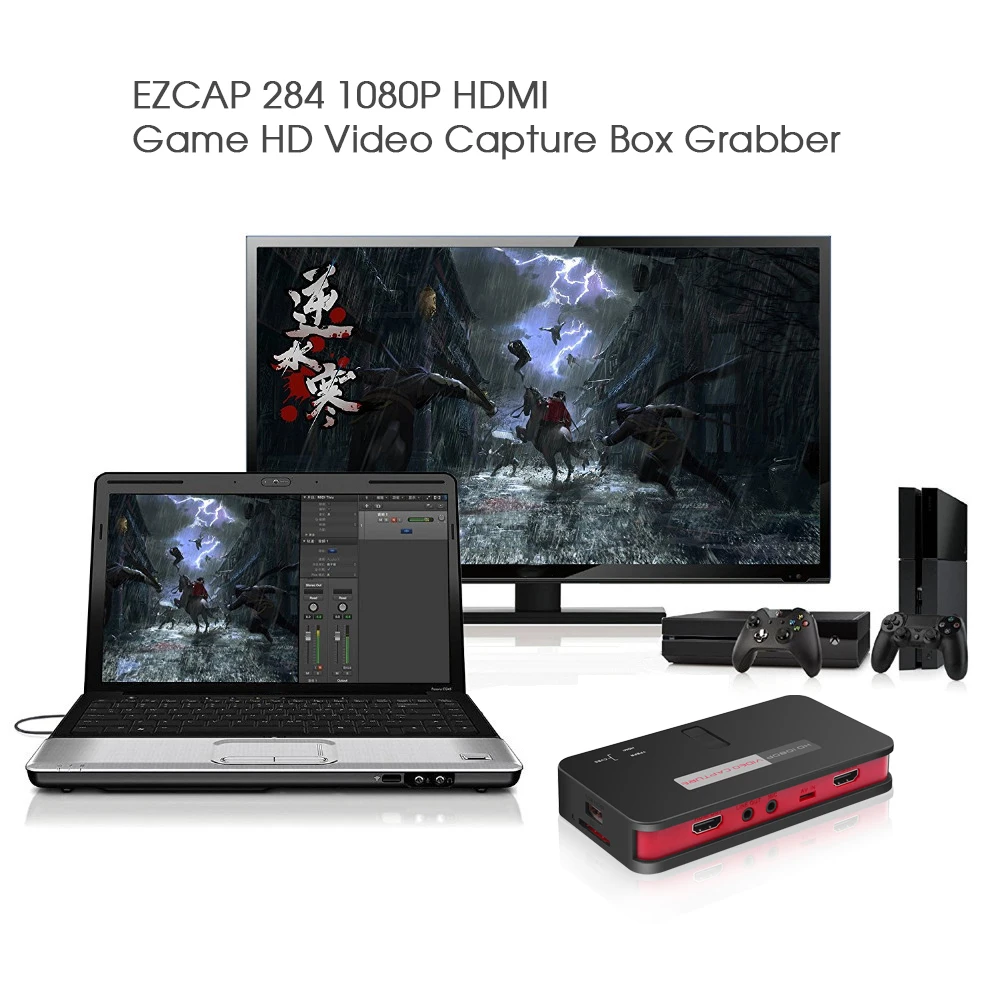 EZCAP 284 1080P HDMI Game HD Video Capture Box Grabber For XBOX PS3 PS4 ...
