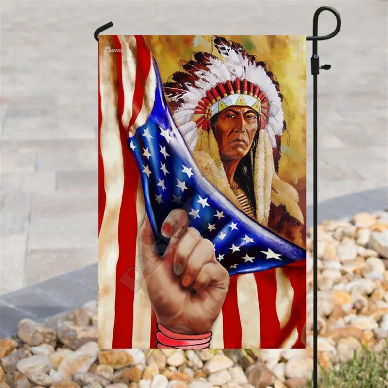 Native Flag 3D Full Printing Garden Flags Hanging House Flag Garden Fl ...