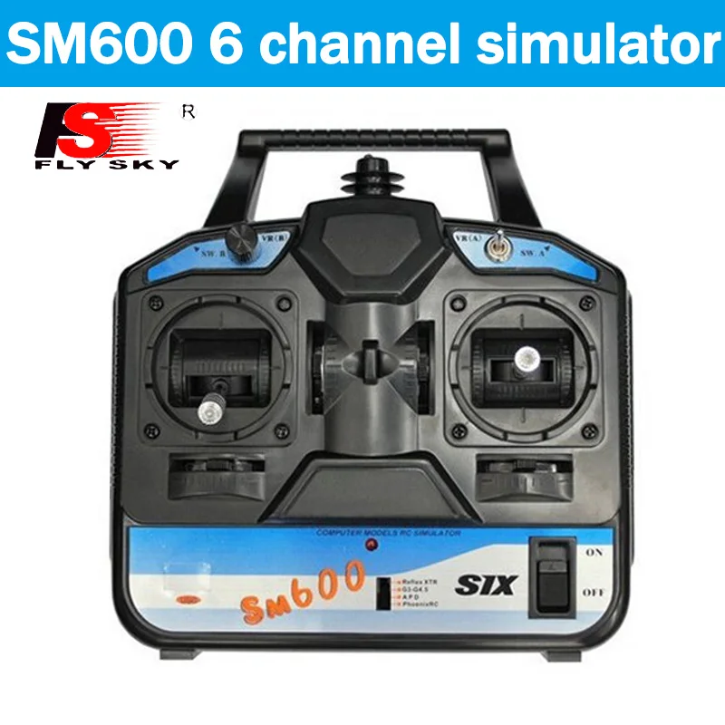 Flysky RC Simulator FS-SM600 6CH USB simulator Support G6 G7 XTR FMS For 3D Helicopter Airplane ...