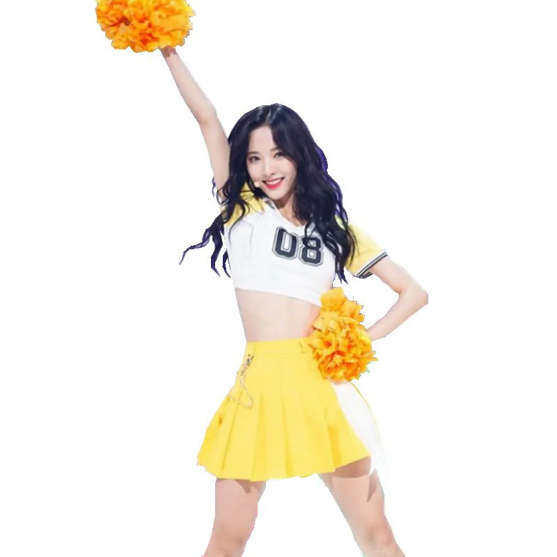 Cheerleader Uniform Female K-pop Outfit Festival Clothing