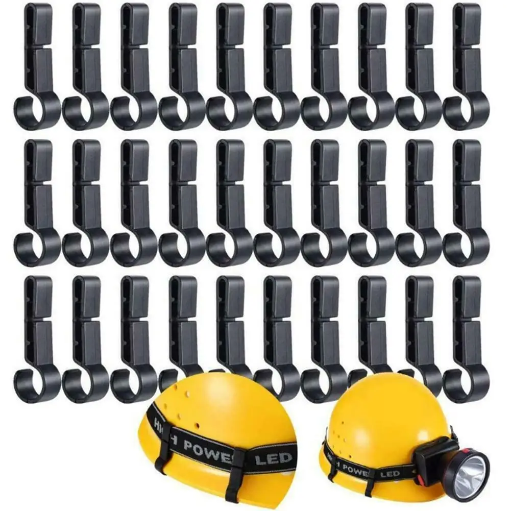 Wholesale 20Pcs Plastic Helmet Clips Attachment Head Light Clamps Black ...