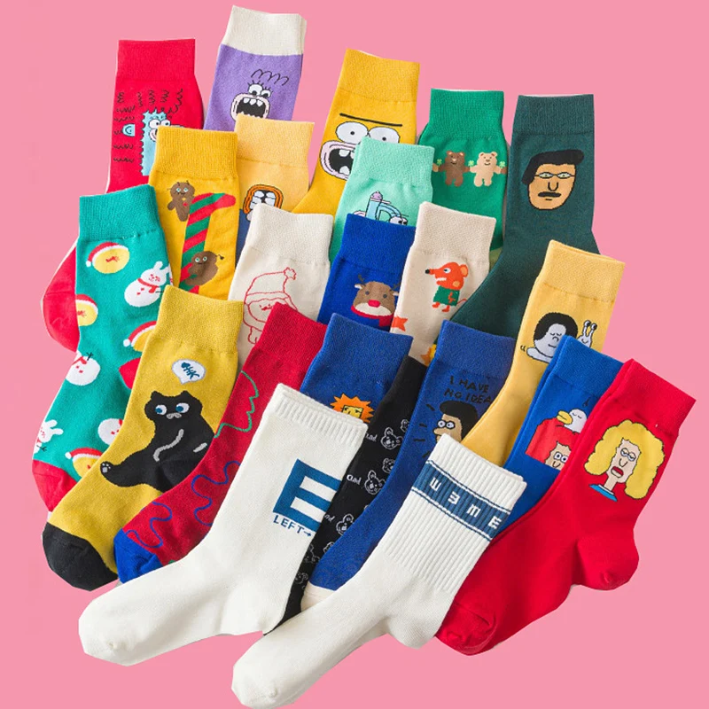 27-Style-Funny-Women-Socks-Cartoon-Cotton-Pig-Bear-Fruits-Unisex-Girls ...