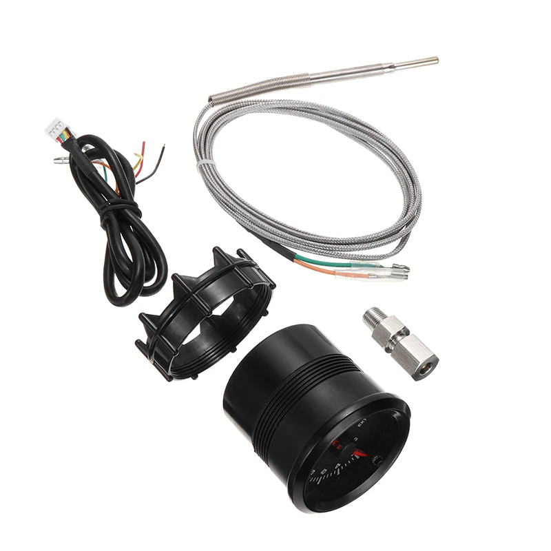 universal 1pc 52mm 12V Car Exhaust Gas EGT Temp Gauge LED Temperature ...
