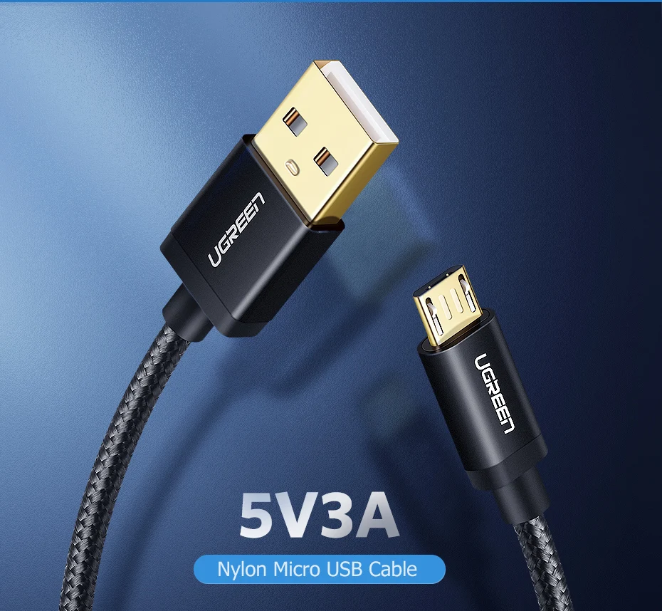 Upgraded Ugreen Micro USB Cable Grey | Ugreen Pakistan | brandtech.pk