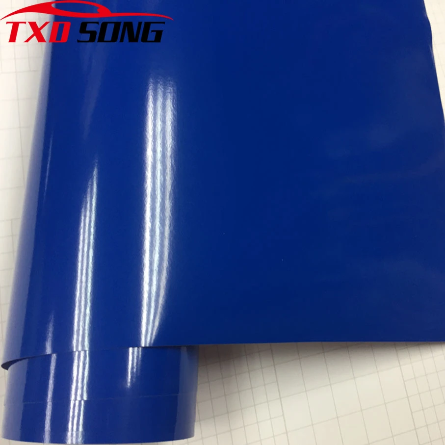 Good Gloss Dark Blue Vinyl Film Adhesive Pvc Diy Styling Gloss Wrap ...