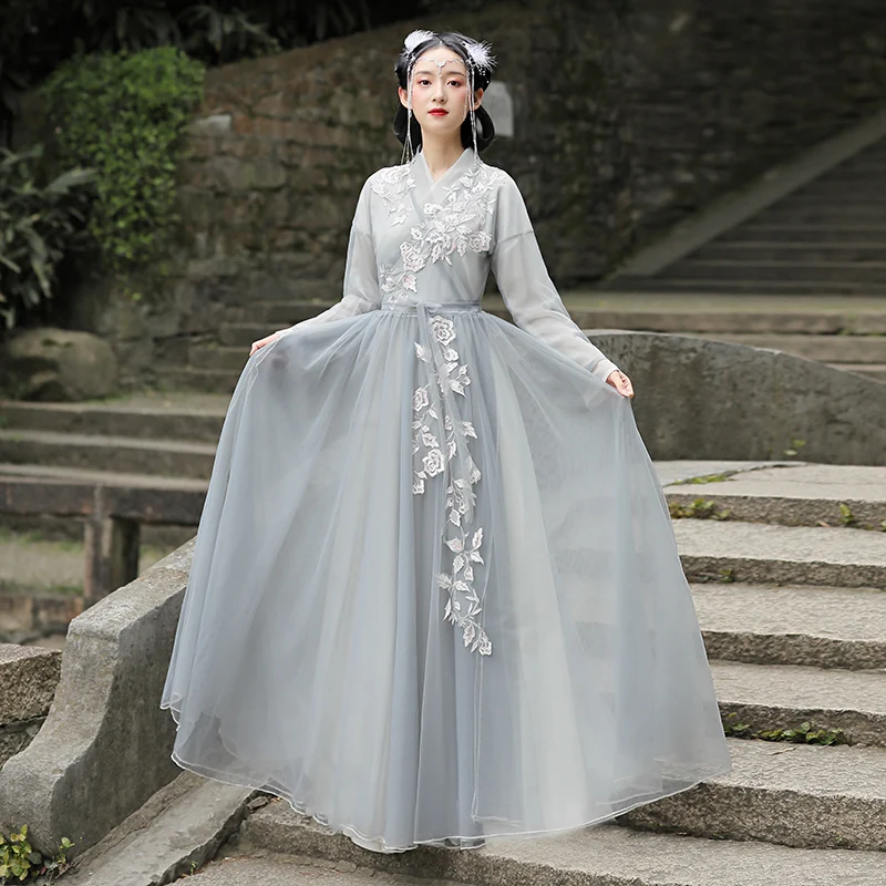 Women Hanfu Dress Chinese Traditional Fairy Princess Dresses Pink Hanfu Tang Dynasty Ancient ...