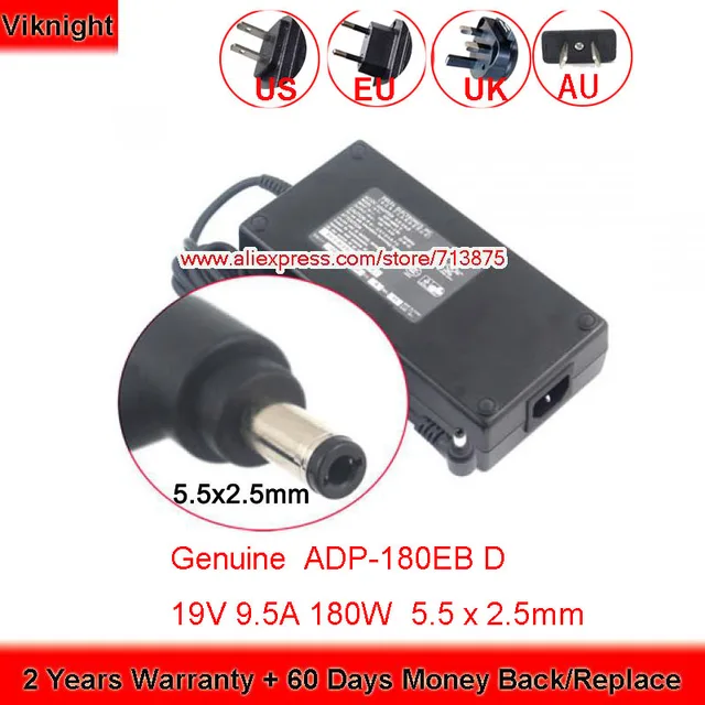 Genuine 19V 9.5A 180W ADP-180EB D A12-180P1A ADP-180HB D AC Adapter for ...
