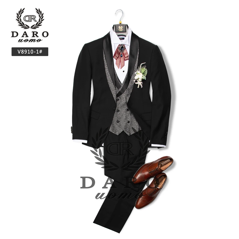 Daro Tuxedo Black Bridegroom Suit Wedding Groom Tuxedo Party Fitting ...