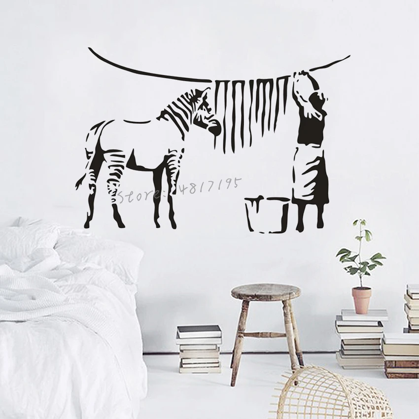 Banksy Graffiti Wallpaper Zebra