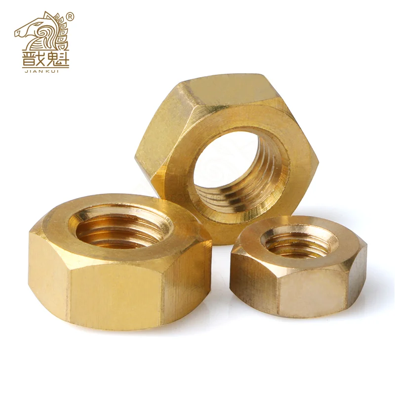 5/100pcs DIN934 Solid Brass Copper Hex Hexagon Nut for M1 M1.2 M1.4 M1.6 M2 M2.5 M3 M4 M5 M6 M8 ...