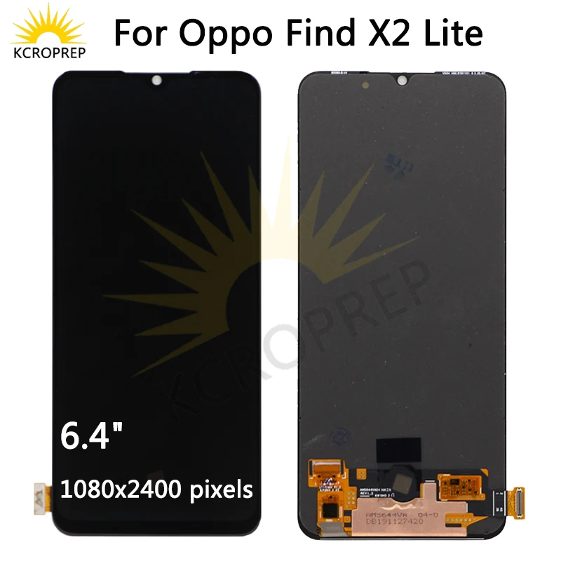 6,4 "Amoled Original para Oppo encuentra X2 Lite pantalla LCD pantalla + marco Digitalizador de ...