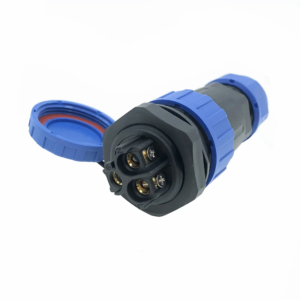 SP28 IP68 방수 커넥터 플러그 백 너트/스퀘어/도킹 2 3 4 핀 나사 압착 용접 커넥터없이|커넥터| - AliExpress