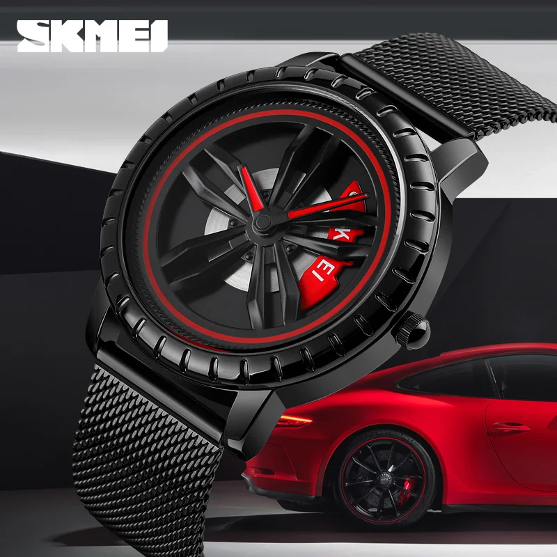 SKMEI-Mens-Watches-Top-Brand-Luxury-Car-Wheel-Rotating-Dial-Creative ...