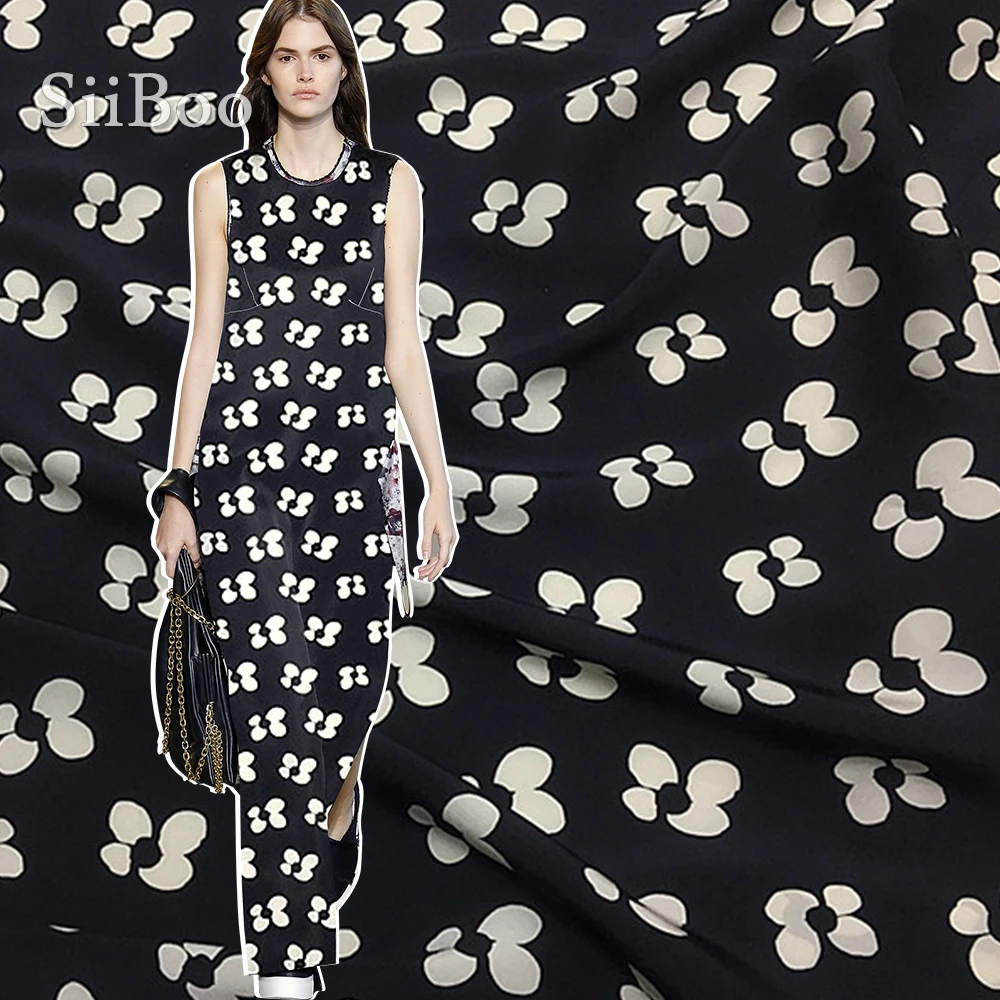 Siiboo crepé de algodón y seda, Tela suave y elegante de 22mm de ancho ...