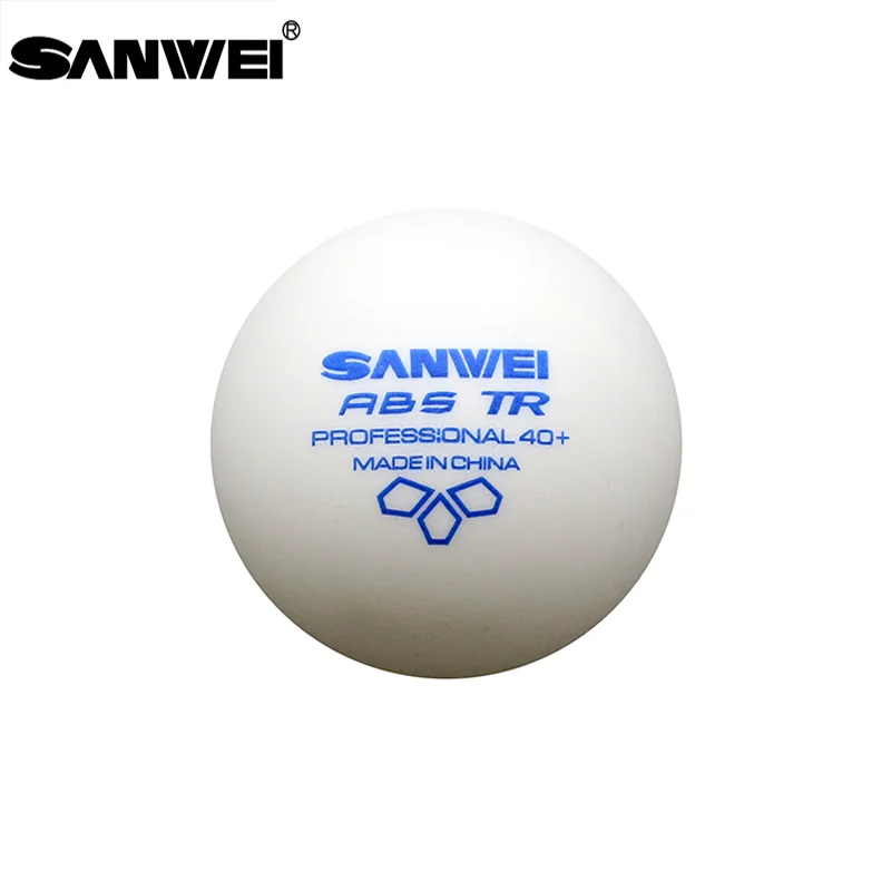 SANWEI ABS TR 3 Star Table Tennis Balls 40+ New Material Plastic White Ping Pong Balls for ...