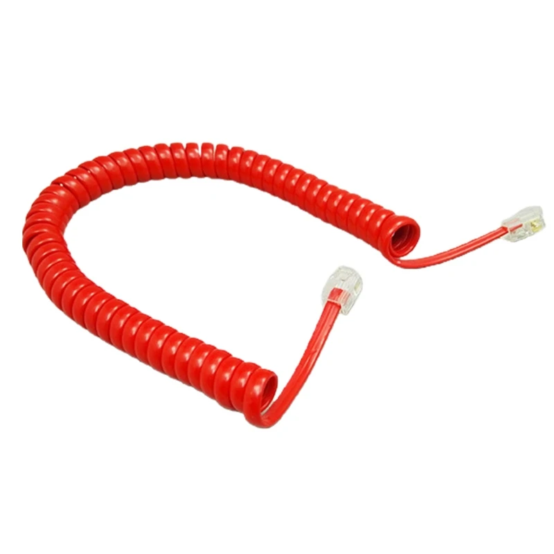Rj91 4-core Landline Telephone Curved Wire Cable 4p4c Phone Handset ...