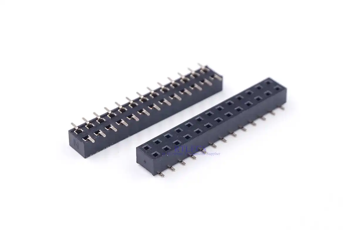100pcs 2.54mm PCB Female Header Dual Row Pin Header SMD /SMT 4 Pin 6 8 ...