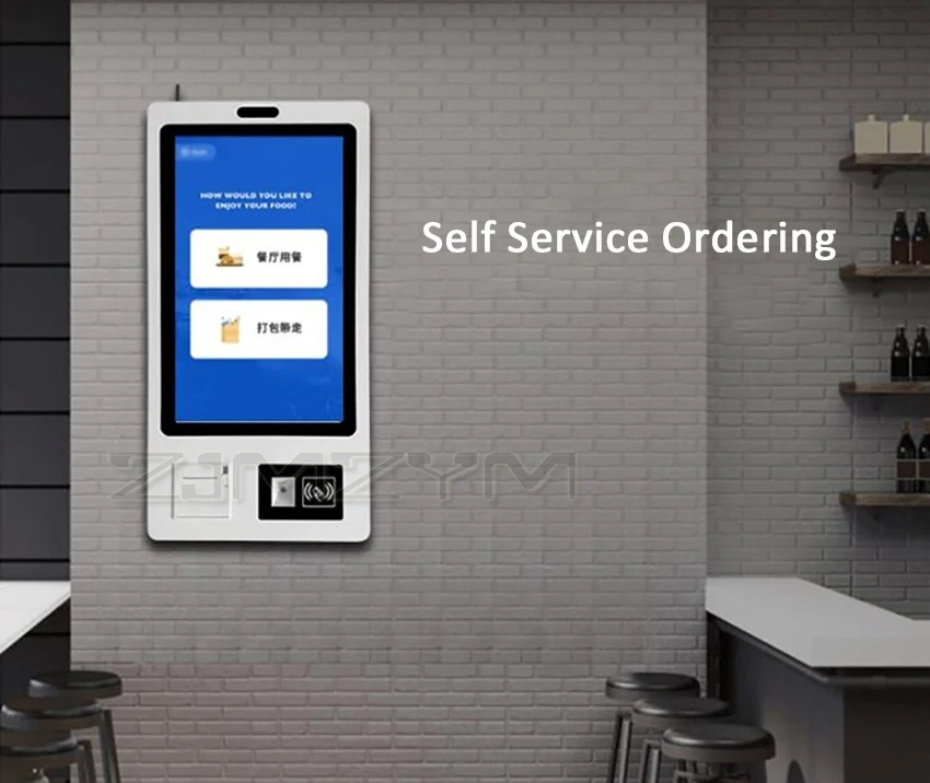 Restaurant Canteen Self Service Food Ordering Touch Terminal Kiosk ...