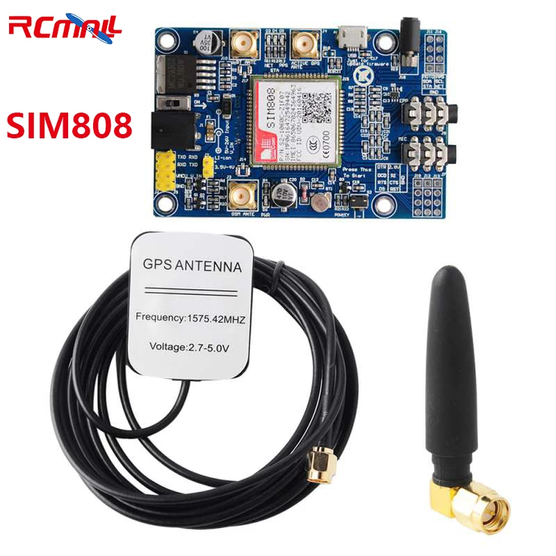 SIM808 módulo GPS GSM GPRS Placa de desarrollo IPX SMA con antena GPS ...