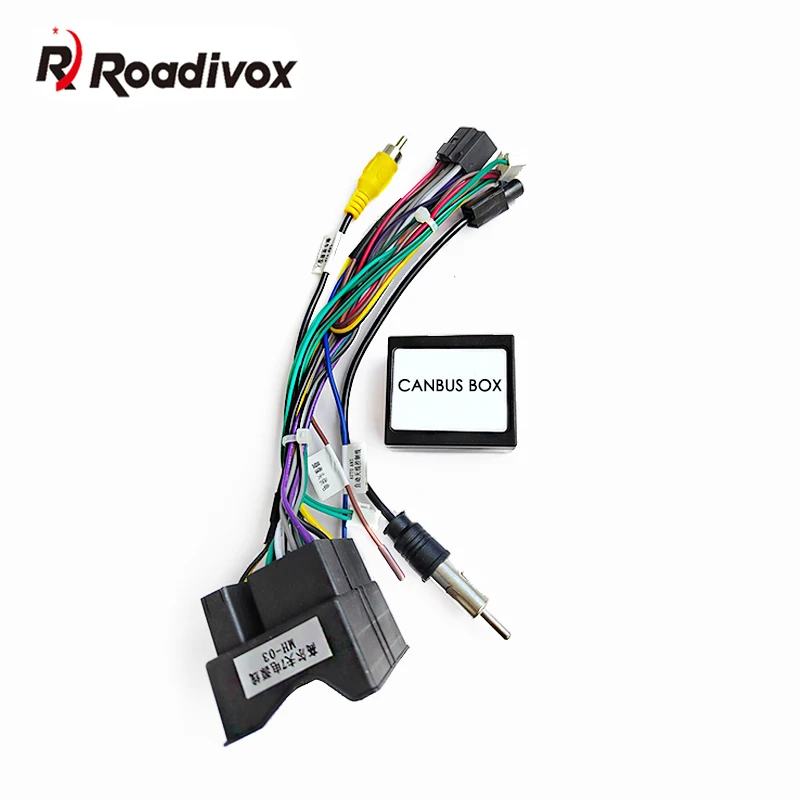 Car Audio 16PIN Andriod Player Power Calbe Adapter With Canbus Box For ...