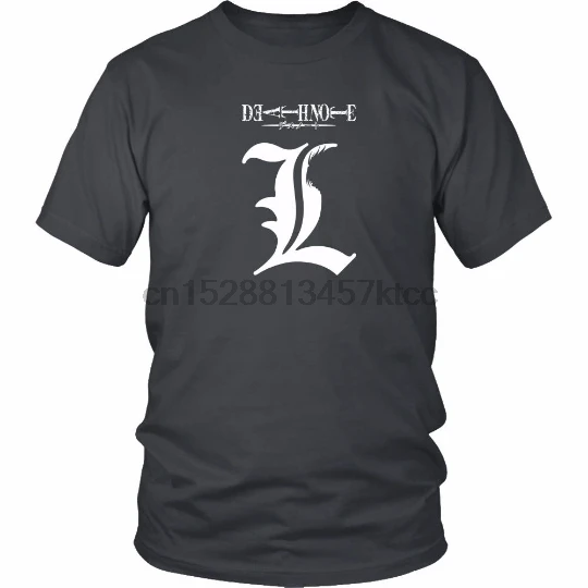 100% Cotton Print Mens Summer Death Note Shirt L for Loser Death Note ...