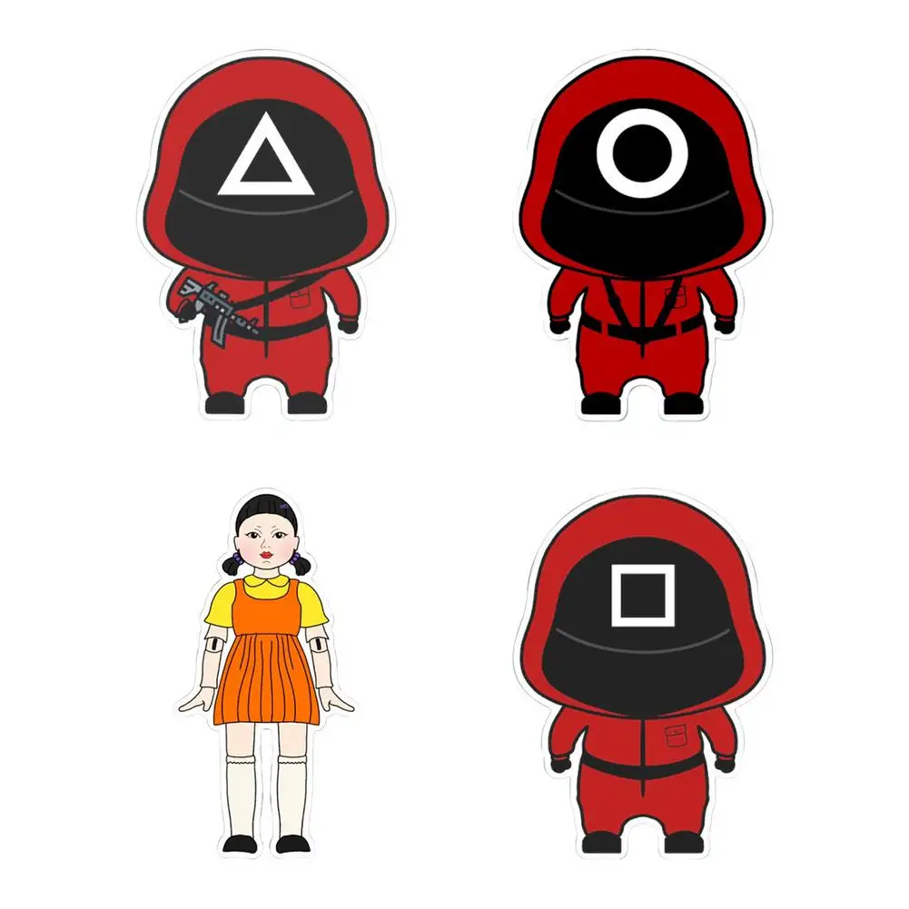 Squid Game Soldier Sticker Marbles Game Stickers Paper & Party Supplies ...