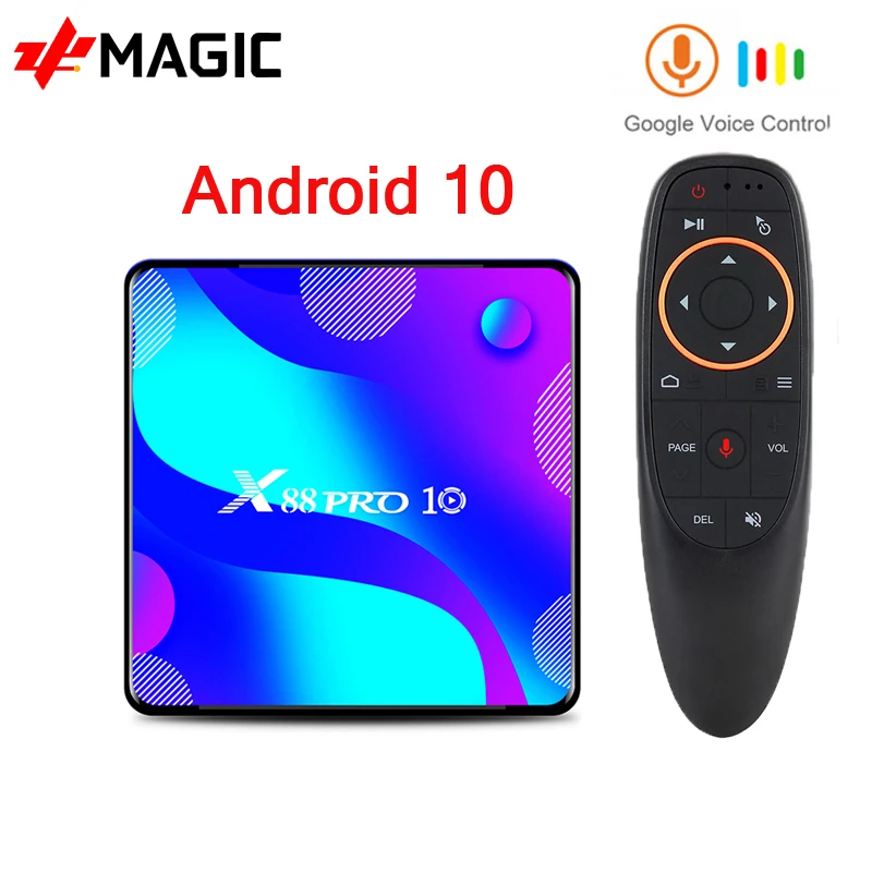 X88 PRO 10 TV Box Android 10,0 4GB 64GB 128GB Rockchip RK3318 4K Media ...