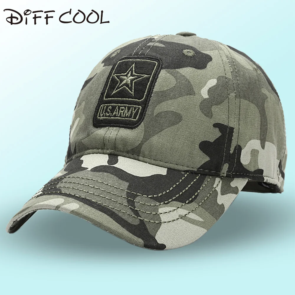 Wholesale Cotton Baseball Cap US ARMY Camo Baseball Cap Unisex Tactical ...