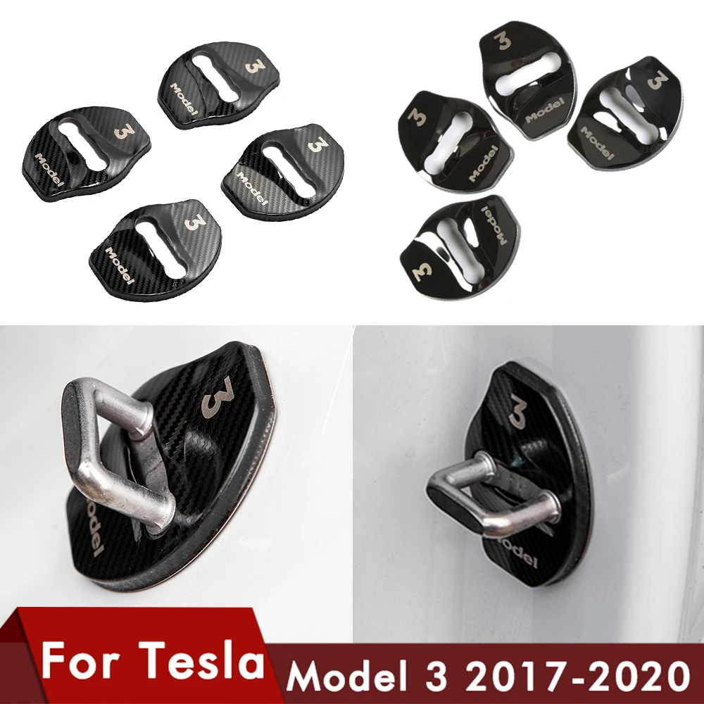 Heenvn-Model3-Car-Door-Lock-Buckle-Cover-For-Tesla-Model-3-2021 ...