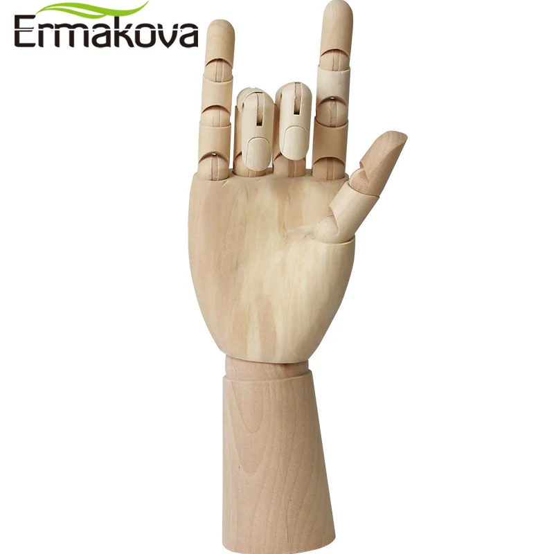 Arts & Crafts Manikins Wooden Manikin Hand 10 Inch Flexible Fingers ...