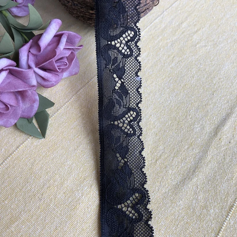 elastic-lace-3cm-S2548-fabric-black-lace-trimming-diy-crafts-material ...